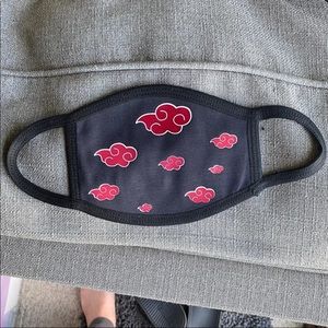 Hand Crafted | Accessories | Anime Akatsuki Cloud Itachi Face Mask ...